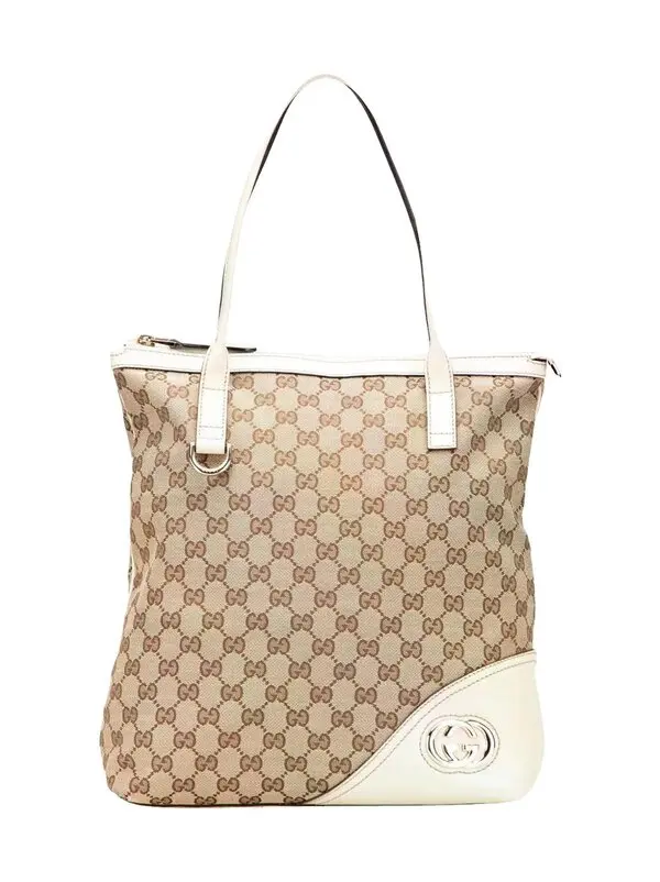 Gucci Gg Canvas Britt Tote Bag - Brown