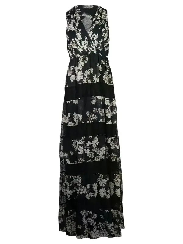 Alice + Olivia Floral-lace Maxi Dress - Black