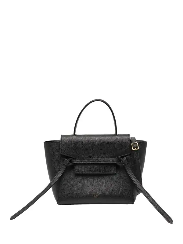 Celine Leather Tote Bag - Black
