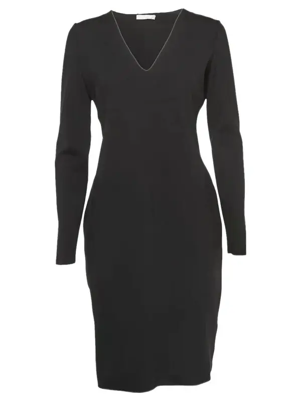 THE ROW Long-sleeve Cotton Dress - Black