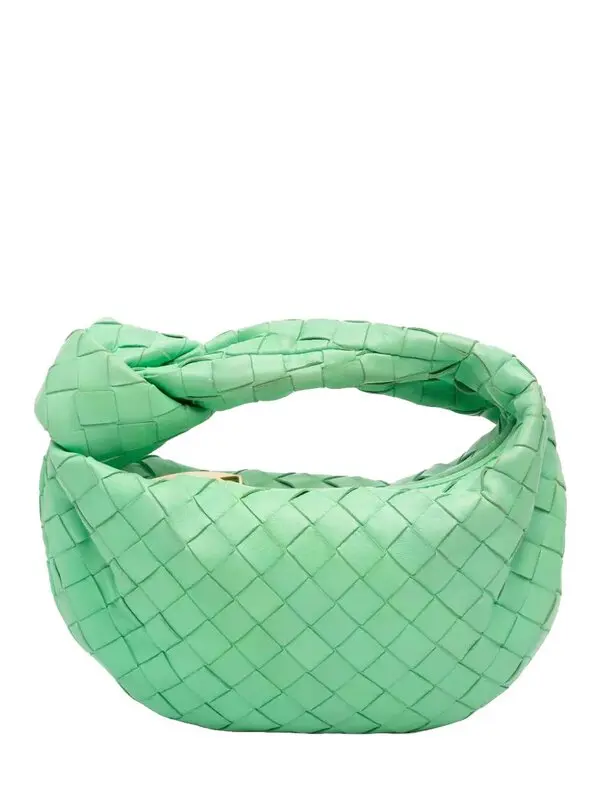 Bottega Veneta Mini Nappa Intrecciato Jodie Hobo Bag - Green