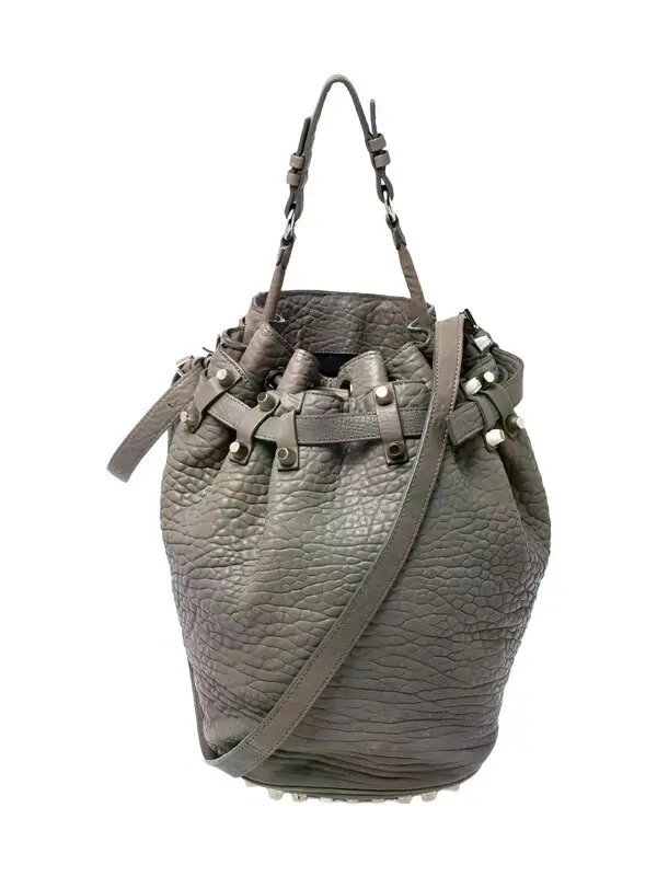 ALEXANDER WANG Diego Stud-detail Bucket Bag - Grey