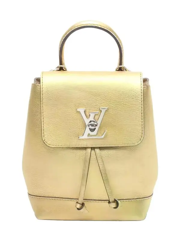 LOUIS VUITTON Rock Me Logo-plaque Backpack - Gold