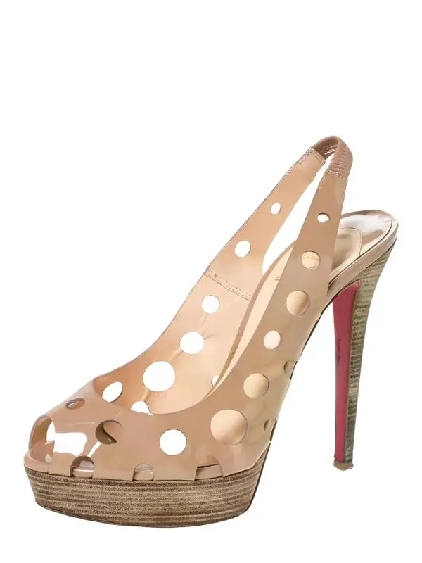 CHRISTIAN LOUBOUTIN 135mm Ginza Heeled Sandals - Neutrals