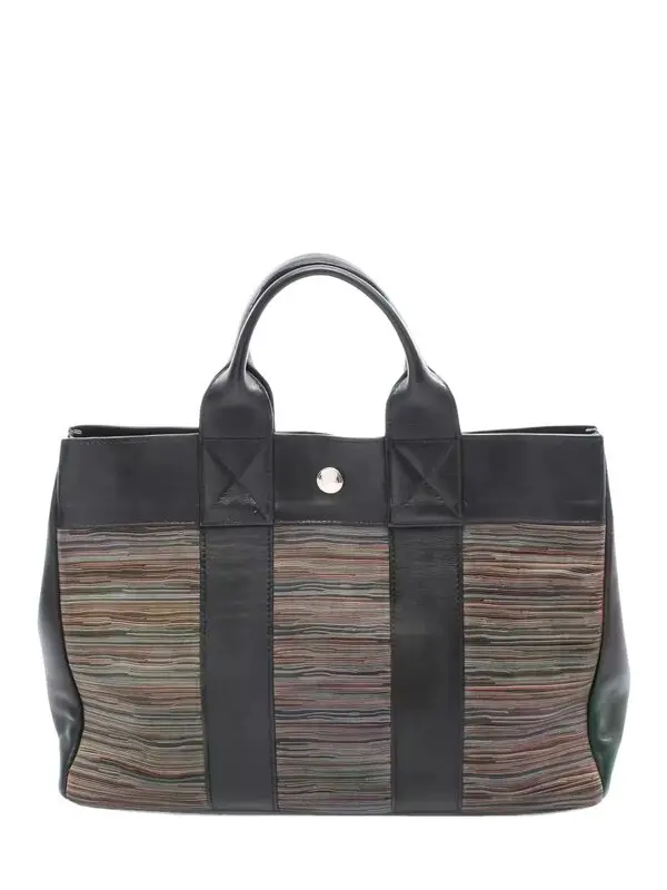 Hermès Pre-owned 2001 Fool Toe Pm Striped Tote Bag - Black