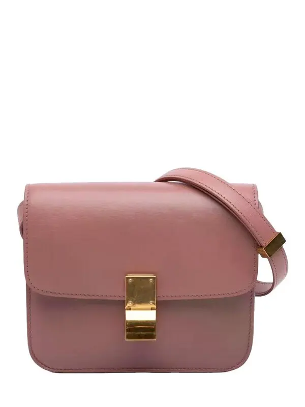 Celine 2019 Teen Calfskin Classic Box Crossbody Bag - Pink