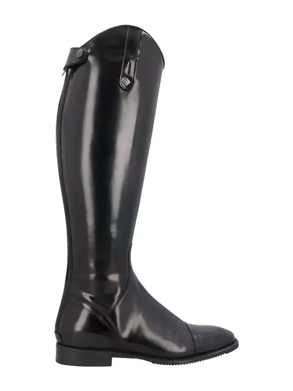 Vintage Leather Riding Boots - Black