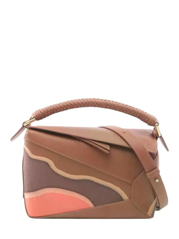 Loewe Landscape Puzzle Edge Satchel - Brown
