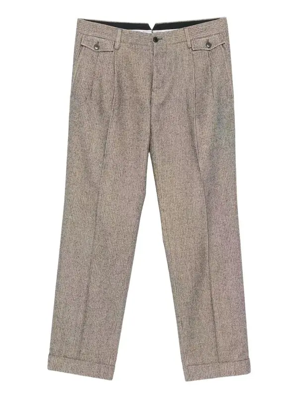 Dolce & Gabbana 2000s Micro-checked Trousers - Neutrals