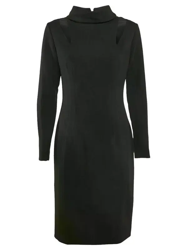 Gianfranco Ferre Cotton Mock-collar Dress - Black