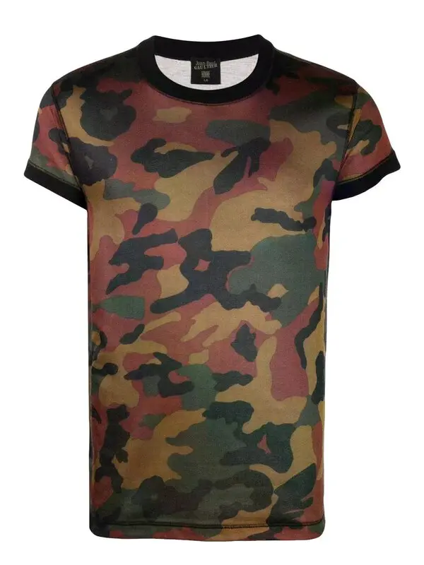 Jean Paul Gaultier 2000s Camouflage T-shirt - Brown