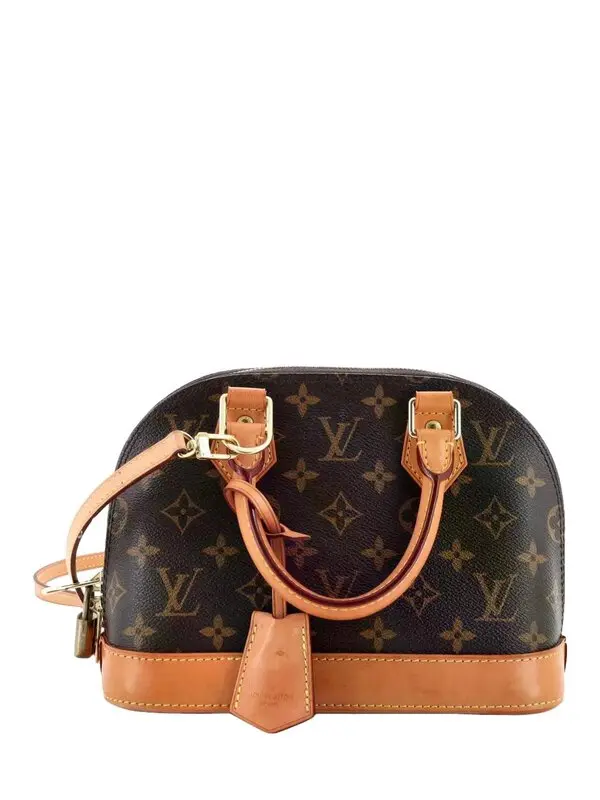 LOUIS VUITTON Alma Bb Monogram Canvas Crossbody Bag - Brown