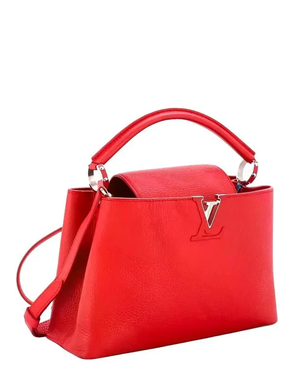 LOUIS VUITTON Capucines Pm Satchel - Red