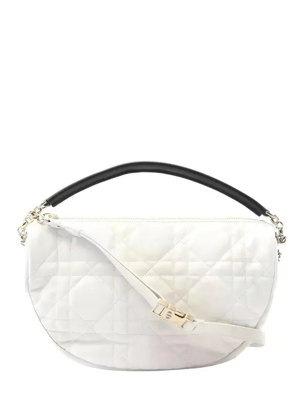 Dior Pre-owned 2010s Medium Vibe Cannage Shoulder Bag - White