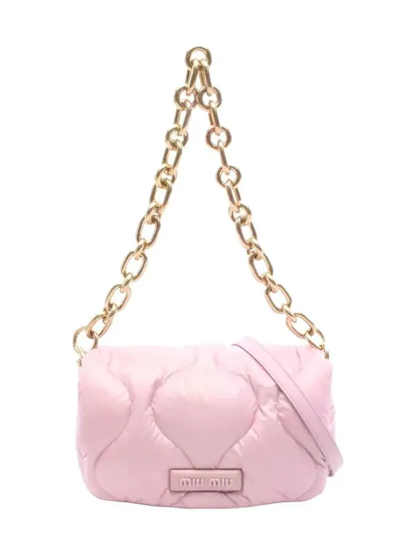 Miu Miu Nylon Padded Satchel - Pink