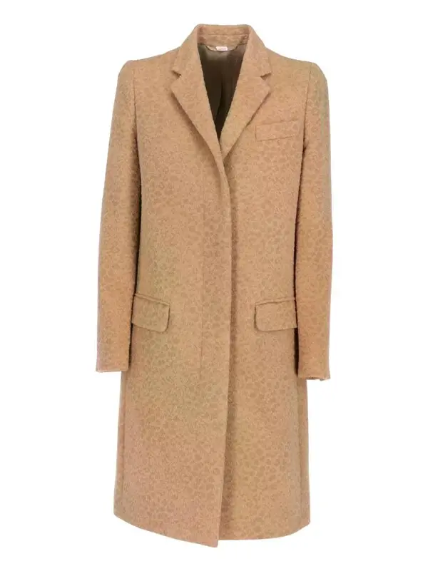 Helmut Lang 1990s Leopard-print Alpaca-wool Blend Coat - Neutrals
