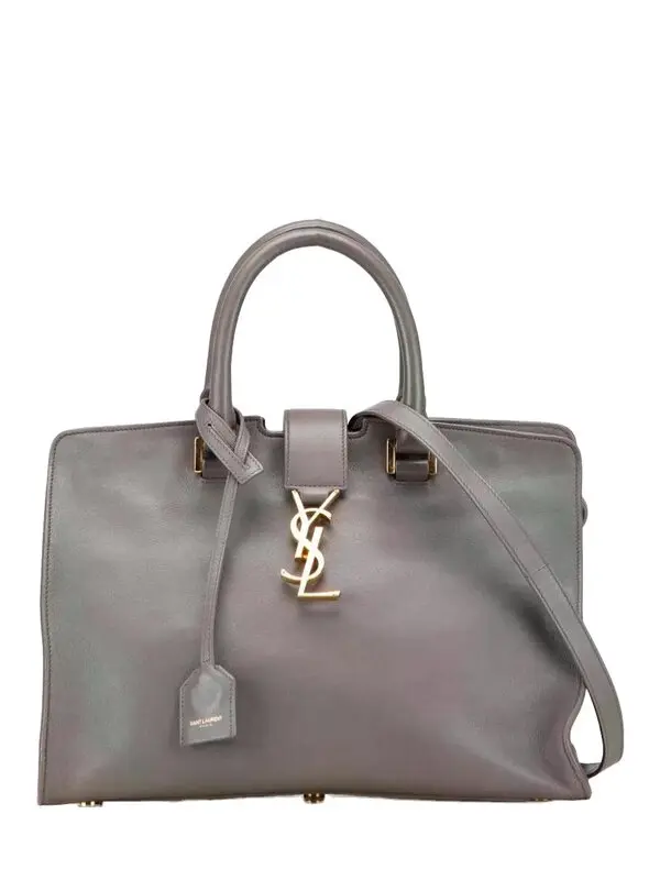 Saint Laurent Monogram Cabas Satchel - Grey