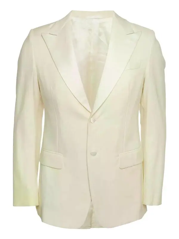 Prada Satin-trim Single-breasted Blazer - Neutrals