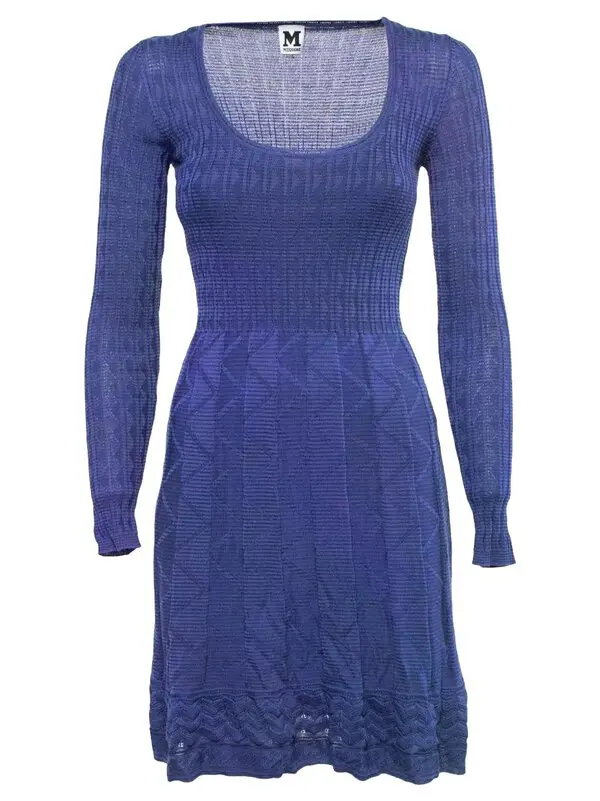 Missoni Textured-pattern Knit Mini Dress - Blue