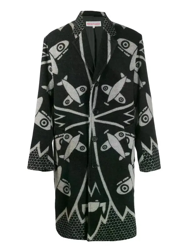 WALTER VAN BEIRENDONCK 2005/06's Weird Midi Coat - Black