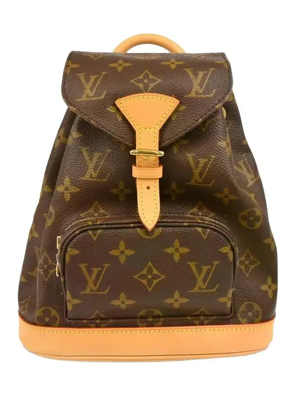 LOUIS VUITTON 1997 Monogram Montsouris Mini Backpack - Brown