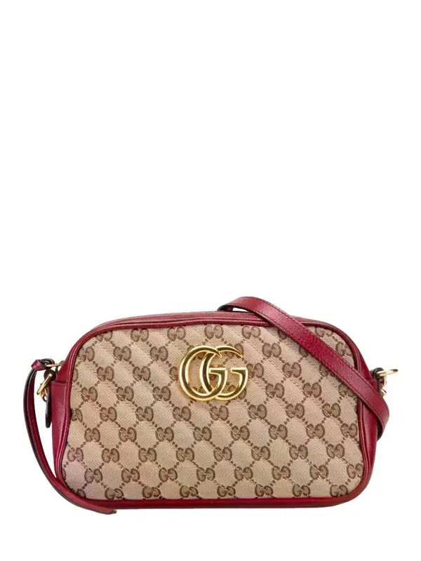 Gucci Gg Marmont Matelasse Canvas Crossbody Bag - Brown