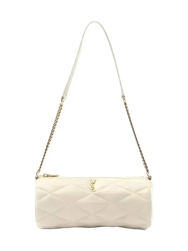 Saint Laurent Diamond-quilted Shoulder Bag - White