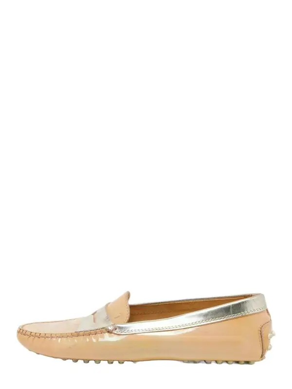 TOD'S Metallic Embellished Loafers - Neutrals