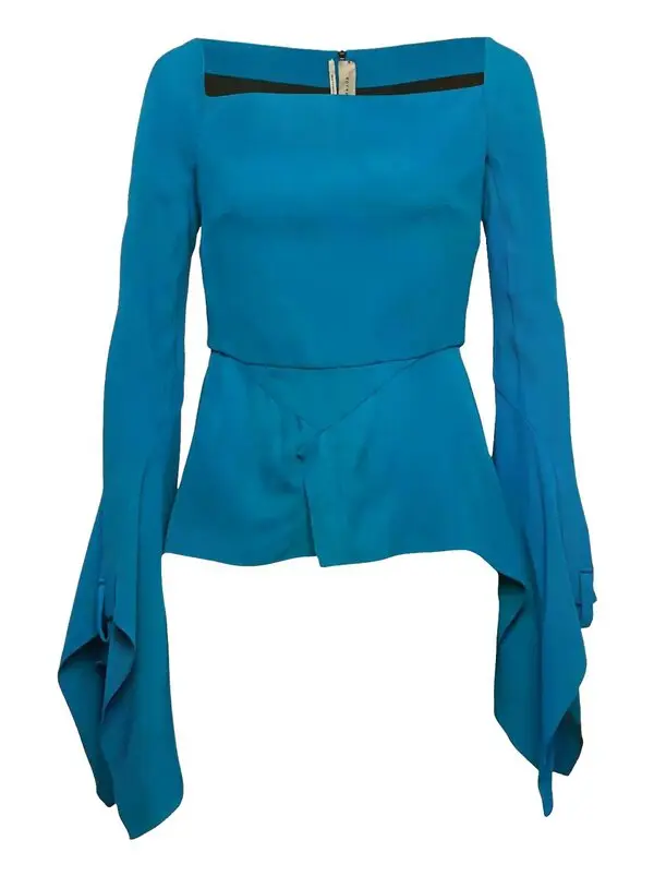 Roland Mouret Draped-detail Blouse - Blue