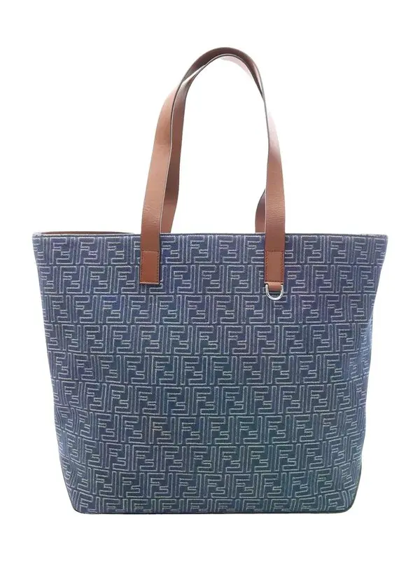 Fendi Ff Jacquard Shopping Bag - Blue