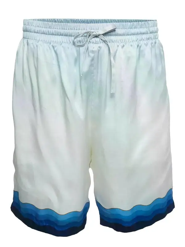Casablanca Silk Shorts - Blue