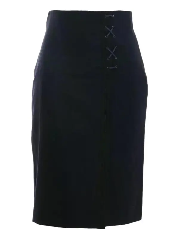 Gianfranco Ferre 1990s Cotton Skirt - Blue