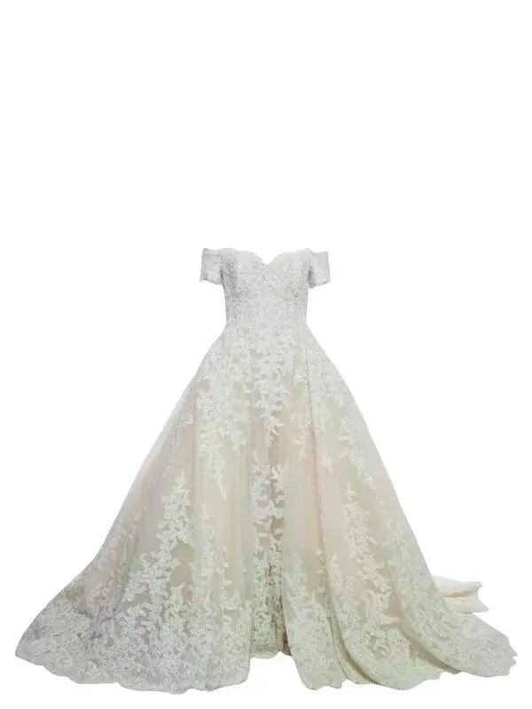 Zuhair Murad Lace-embroidered Bridal Gown - White