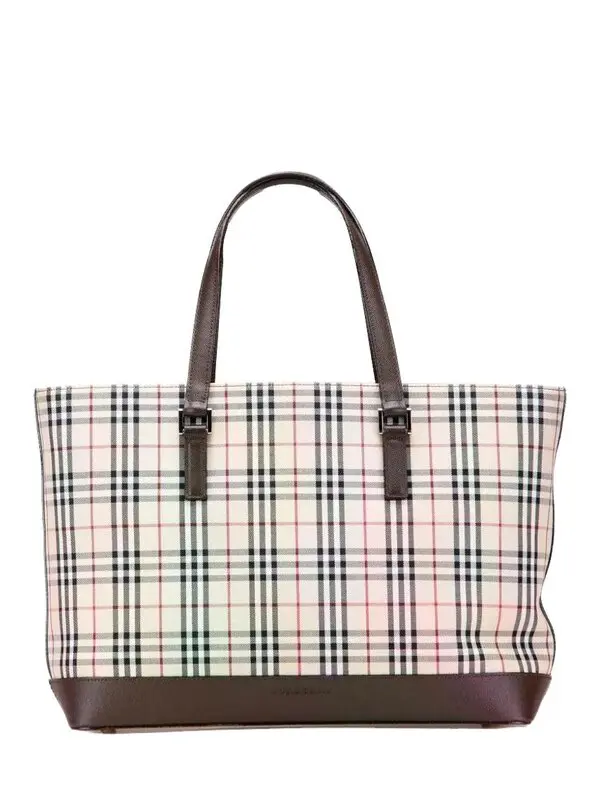 Burberry House Check Canvas Tote Bag - Brown