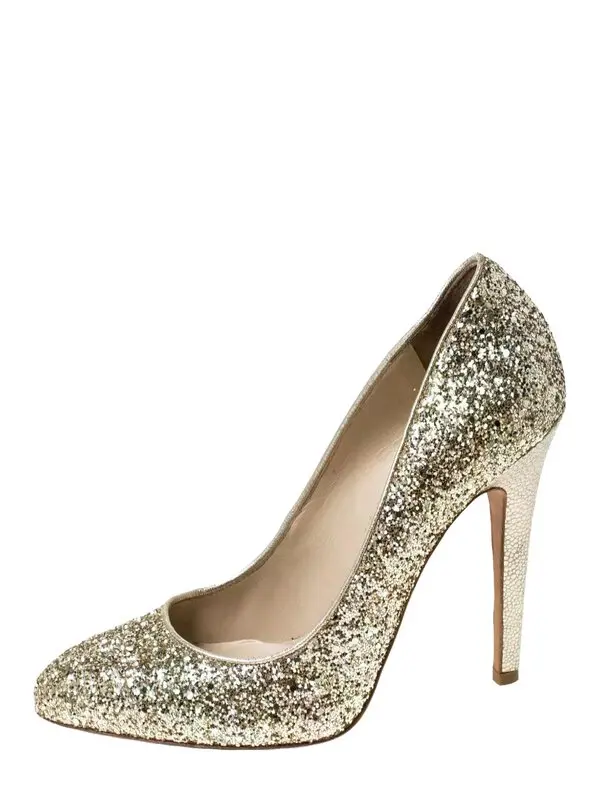 JIMMY CHOO 120mm Glitter Pumps - Gold