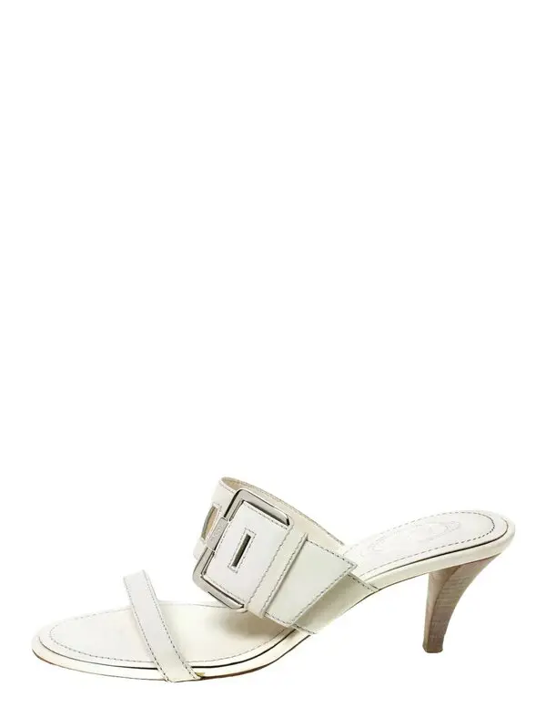 TOD'S 60mm Buckle-embellished Sandals - White