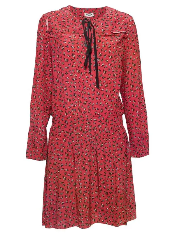 Zadig&Voltaire Floral-print Long-sleeve Dress - Red