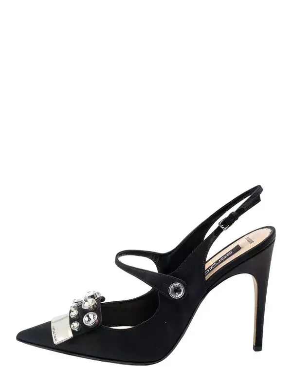 SERGIO ROSSI 110mm Slingback Pointed-toe Pumps - Black
