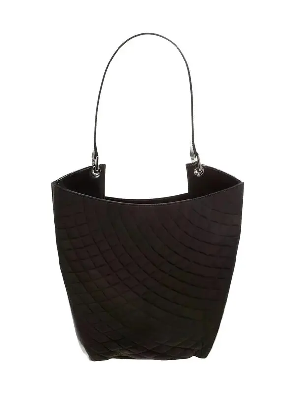 Bally Quilted Leather Bucket Bag - Brown