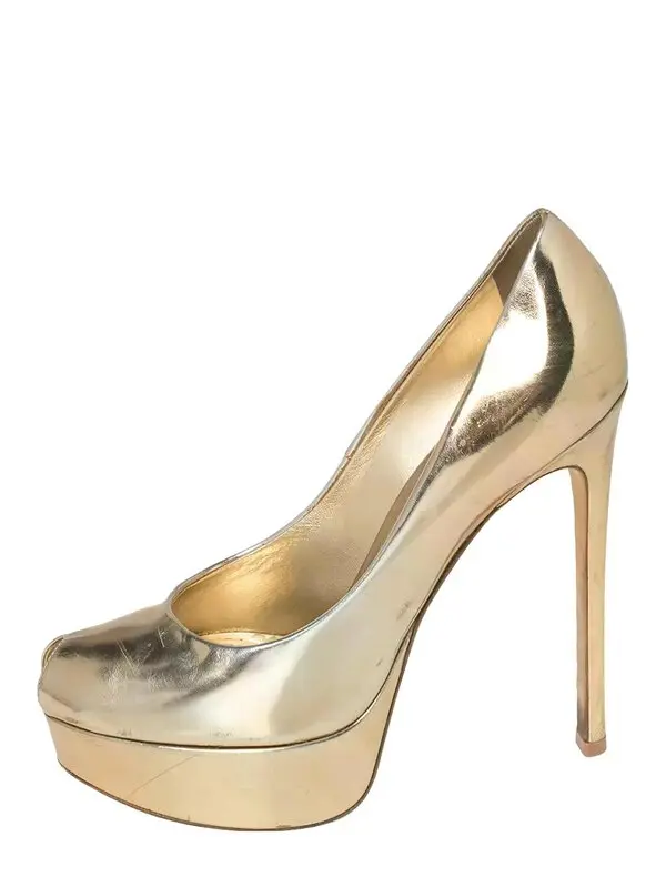 LOUIS VUITTON 140mm Metallic-finish Pumps - Gold