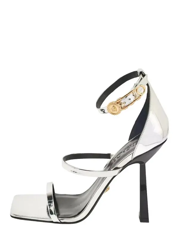 Versace 120mm Medusa Safety Pin Sandals - Silver
