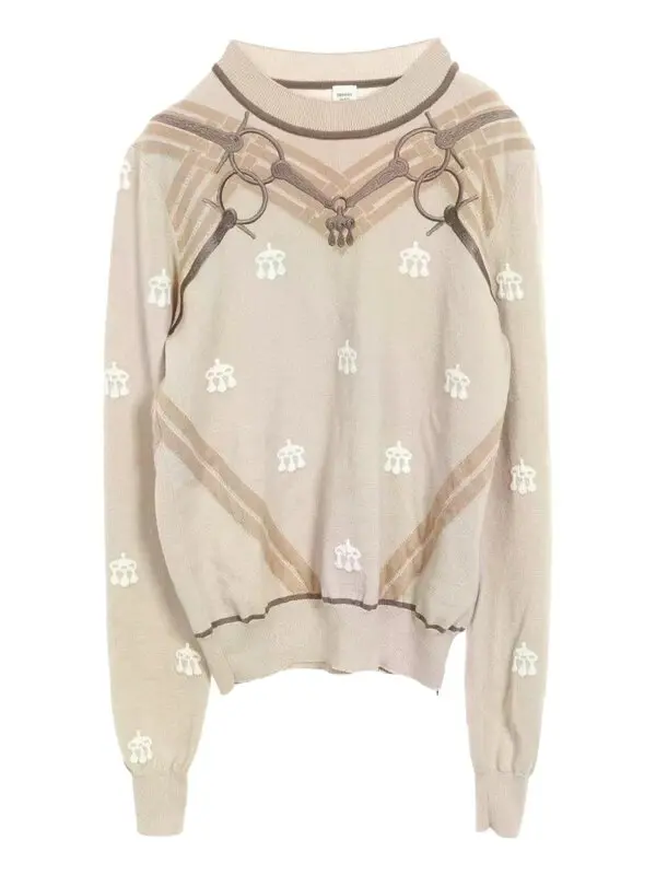 Hermès Mors A Jouets-embroidered Jumper - Neutrals