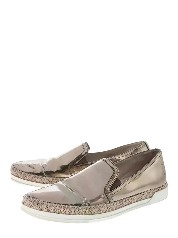 TOD'S Patent Leather Slip-on Sneakers - Gold