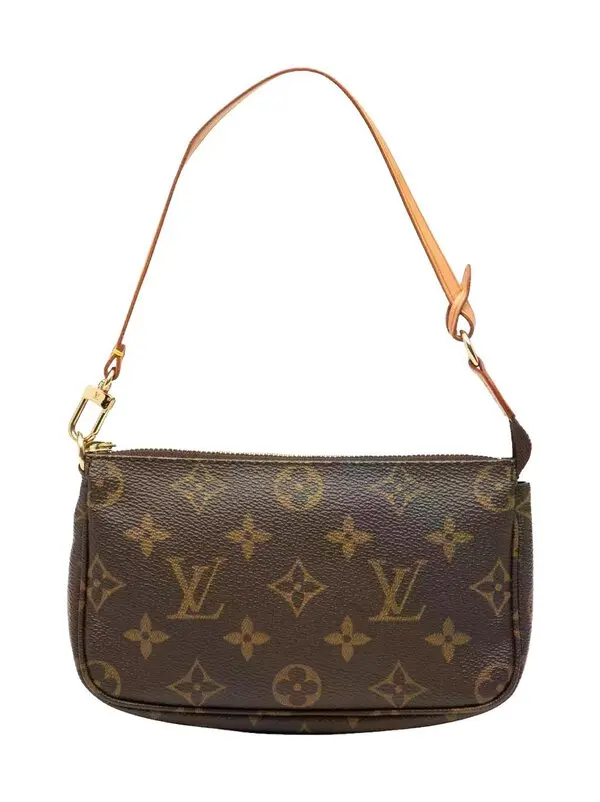 LOUIS VUITTON 2003 Monogram Mini Pochette Accessoires Handbag - Brown