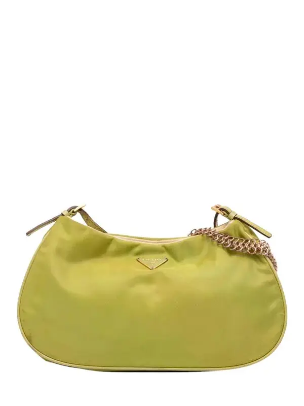 Prada Tessuto Chain Shoulder Bag - Green