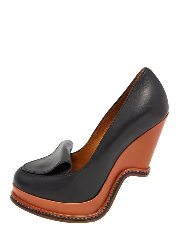 Fendi 130mm Leather Heeled Pumps - Black