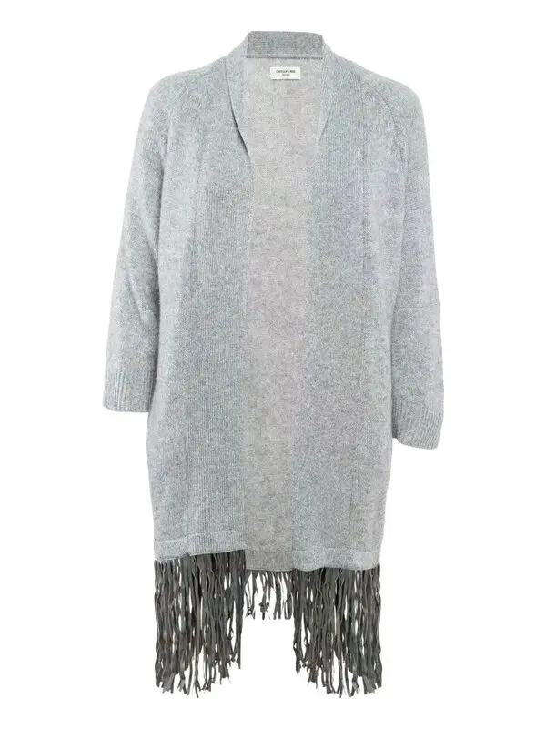 Zadig&Voltaire Fringe-detail Cashmere Cardigan - Grey