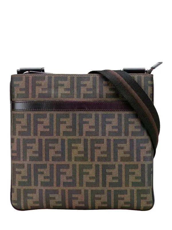 Fendi Zucca Coated Canvas Crossbody Bag - Brown
