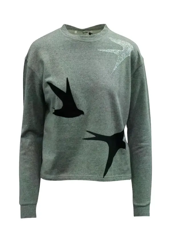 Alexander McQueen Swallow-print Sweatshirt - Grey