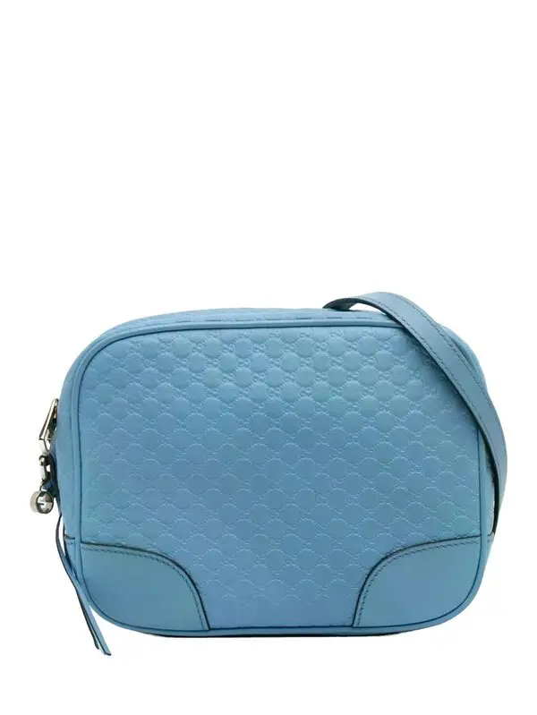 Gucci Mini Microissima Bree Crossbody Bag - Blue